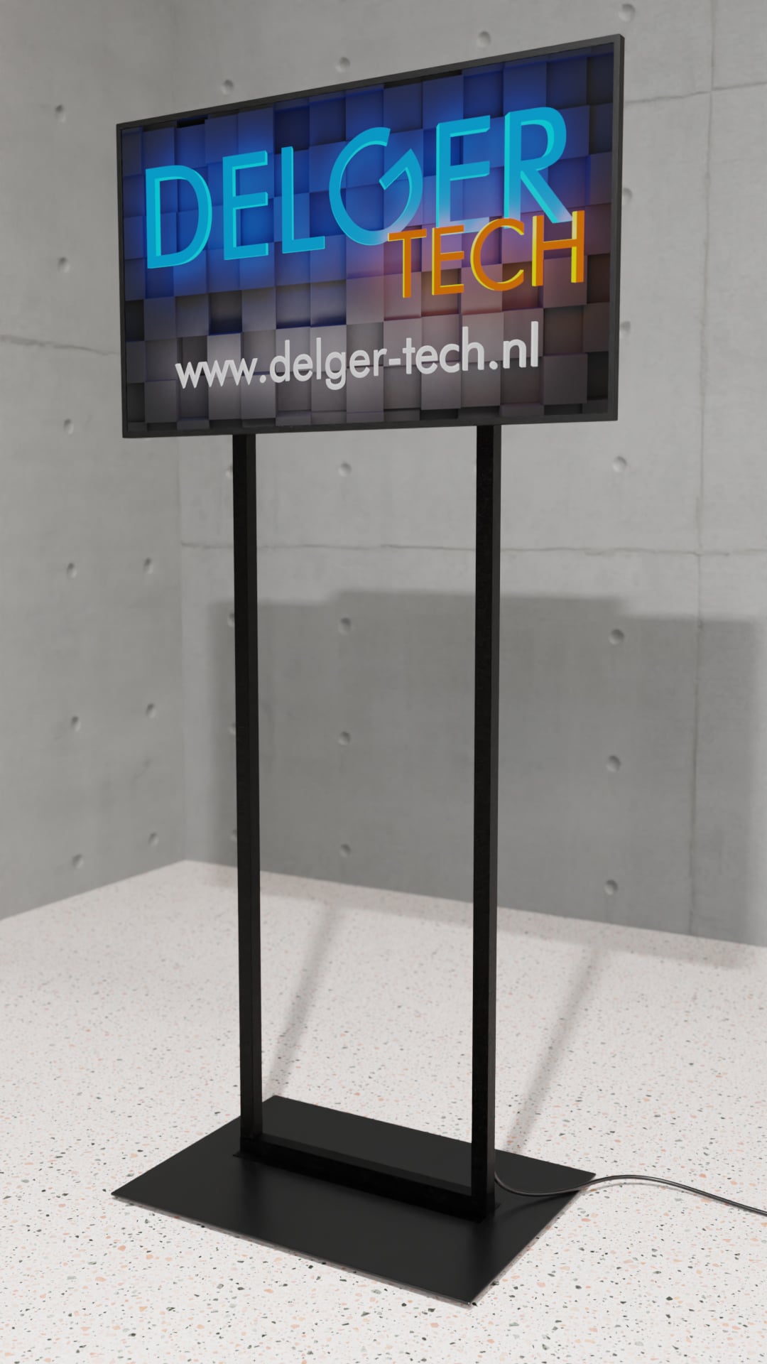 Budget staande frame met digitaal reclamescherm - aantrekkelijk instapmodel