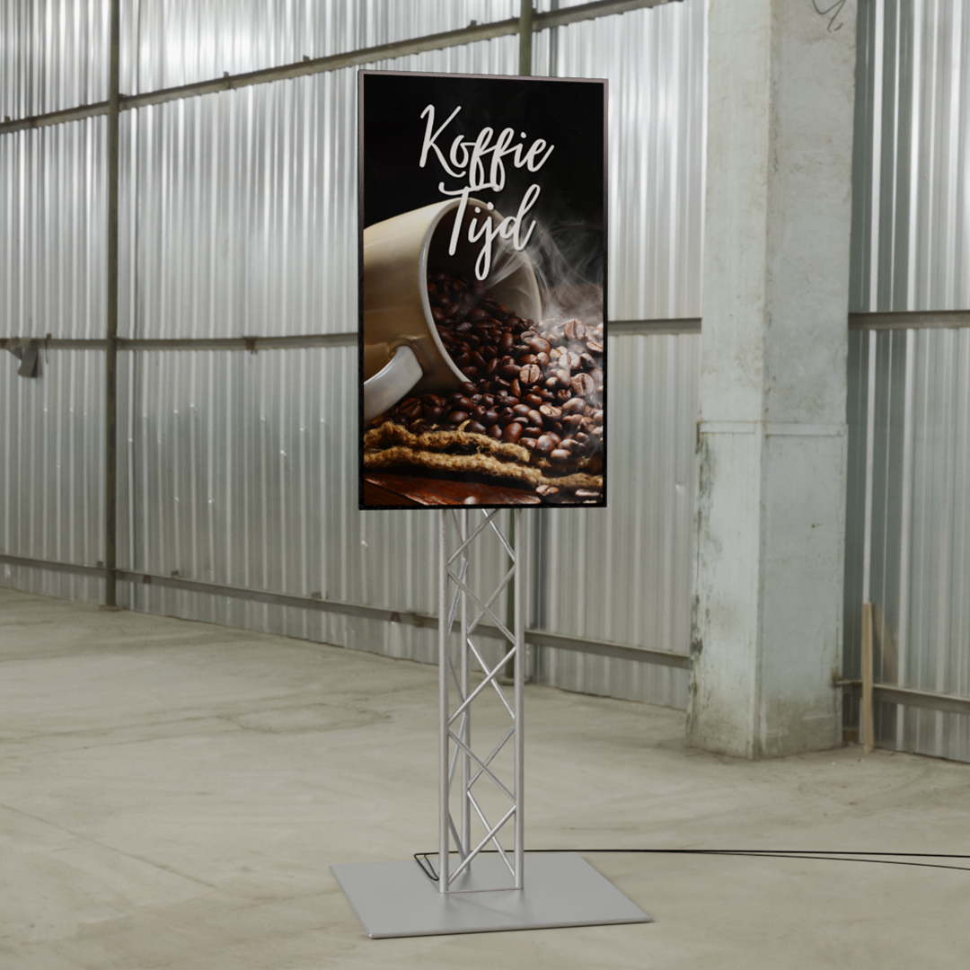 Truss-systeem met digitaal informatiescherm - Delger-Tech